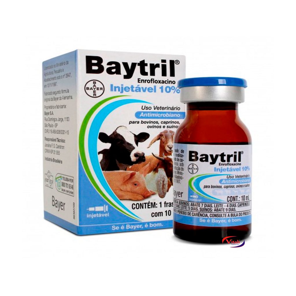 Baytril Injetável 10% - 10ml - Bayer - Agro Raça